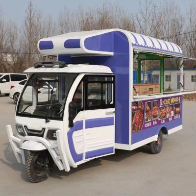 China 2023 Outlet Multipurpose Mobile Electric Fast Food Snack Tricycle Pedicab Three-Wheeler for sale