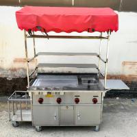 China 960mm*520mm*2000mm Street Food Trolley with Raw Material and Multipurpose Functions for sale