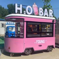 China 110v/220v Voltage 2022 Mobile Food Snack Ice Cream Cold Drink Coffee Milky Tea Van Truck Trailer Boutique for sale