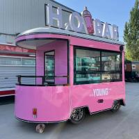 China 110v/220v Voltage 2022 Mobile Food Snack Ice Cream Cold Drink Coffee Milky Tea Van Truck Trailer Boutique for sale