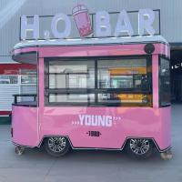 China 110v/220v Voltage 2022 Mobile Food Snack Ice Cream Cold Drink Coffee Milky Tea Van Truck Trailer Boutique for sale