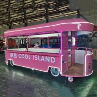China 110v/220v Voltage 2022 Mobile Food Snack Ice Cream Cold Drink Coffee Milky Tea Van Truck Trailer Boutique for sale