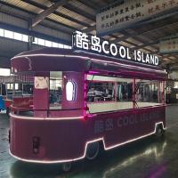 China 110v/220v Voltage 2022 Mobile Food Snack Ice Cream Cold Drink Coffee Milky Tea Van Truck Trailer Boutique for sale