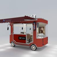 China 1000kg Electric Mobile Hair Cut Shave Perm Style Salon Barber Shop Van Truck Trailer for sale