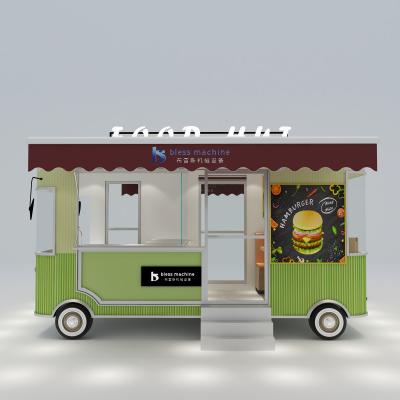China Leisure Fast Food Equipment Electric Mobile Snack Beverage Catering Van Truck Trailer Kiosk Cart for sale
