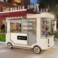 China Universal Electric Mobile Commodity Shop Van Truck Trailer Cart Galvanized Steel for sale