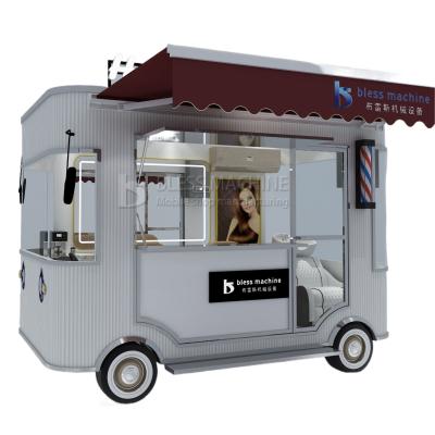 China Material Electric Mobile Hair Cut Shave Perm Style Salon Barber Shop Van Truck Trailer for sale