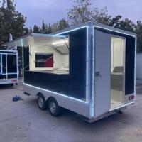 China Mobile Square Fast Food Snack Trailer for Multipurpose Sales of Various Commodities for sale