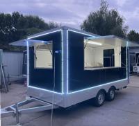 China Mobile Square Fast Food Snack Trailer for Multipurpose Sales of Various Commodities for sale