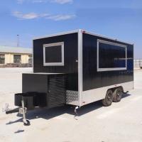 China Mobile Square Fast Food Snack Trailer for Multipurpose Sales of Various Commodities for sale