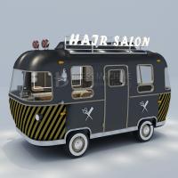 China 1000kg Stainless Steel Electric Mobile Hair Cut Salon Barber Shop Van Truck Trailer for sale