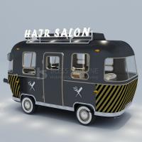 China 1000kg Stainless Steel Electric Mobile Hair Cut Salon Barber Shop Van Truck Trailer for sale