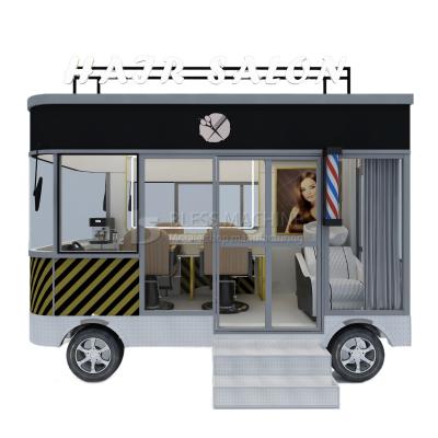 China 3.0kw Electric Mobile Hair Cut Salon Barber Shop Style Design Perm Van Truck Trailer Cart for sale