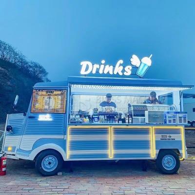 China 4 Road Wheels Electric Mobile Van for Multipurpose Fast Food Snack Catering Drinks Coffee for sale
