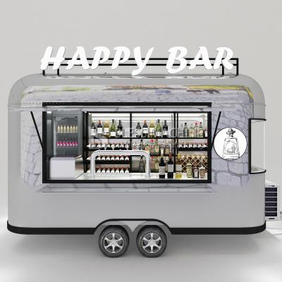 China 2022 Electric Mobile Wine Cocktail Drink Bar Van Customized Length Stainless Steel Trailer for sale