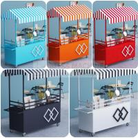 China 4wheels multipurpose mobile commodity stall trolley handcart for modern stylish outlet for sale