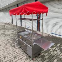 China 2022 Multipurpose Mobile Stainless Steel Street Food Snack Trolley Handcart Customized for sale