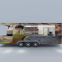 China Customized Multipurpose Mobile Square Style Kung Fu Martial Arts Pizza Food Tow Trailer for sale
