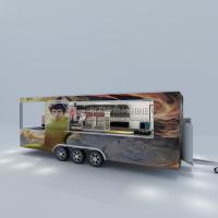 China Customized Multipurpose Mobile Square Style Kung Fu Martial Arts Pizza Food Tow Trailer for sale