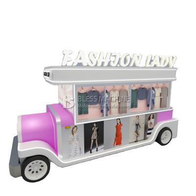 China Customized Lenght 1500kg Mobile Women's Wear Clothing Van Truck Trailer Cart for Outlet for sale