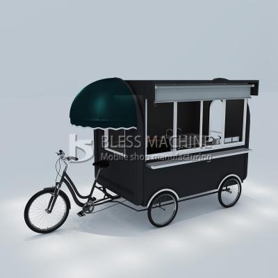 China 2022 Outlet Multipurpose Mobile Fast Food Snack Beverage Drinks Pedal Bicycle Tricycle for sale