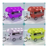 China 2022 Outlet Multipurpose Mobile Fast Food Snack Beverage Drinks Pedal Bicycle Tricycle for sale