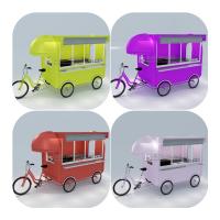 China 2022 Outlet Multipurpose Mobile Fast Food Snack Beverage Drinks Pedal Bicycle Tricycle for sale