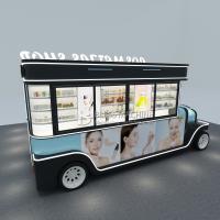 China 2023 Customized Electric Mobile Cosmetics Make-up Product Skin Care Boutique Trailer Cart for sale