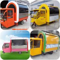 China Multipurpose Mobile Electric Tricycle for Fast Food Snack Beverage Drinks 40kms per hr for sale