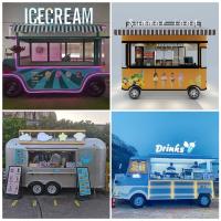 China Outlet Mobile Ice Cream Beverage Food Snack Van Trailer Boutique with 1000kg Capacity for sale