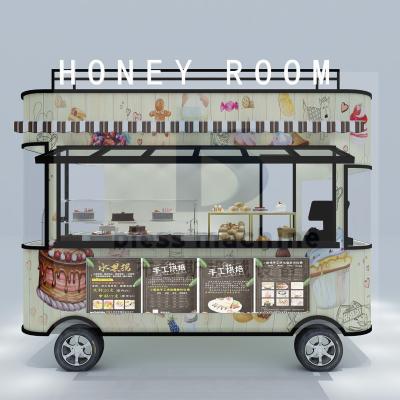 China Electric Mobile Cake Dessert Biscuit Cookie Chocolate Van Truck Cart 40kms per hr Speed for sale