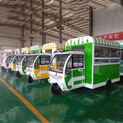 China 2023 Multipurpose Mobile Electric Fast Food Snack Tricycle Pedicab and Battery Powered for sale