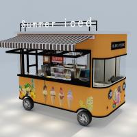 China 1000kg Electric Mobile Ice Cream Cold Drink Coffee Milky Tea Van Truck for Summer Iced for sale