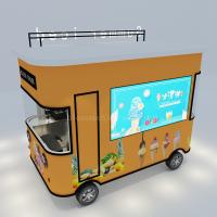 China 1000kg Electric Mobile Ice Cream Cold Drink Coffee Milky Tea Van Truck for Summer Iced for sale