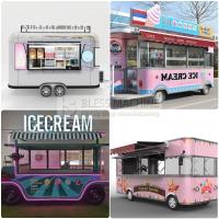 China 1000kg Electric Mobile Ice Cream Cold Drink Coffee Milky Tea Van Truck for Summer Iced for sale