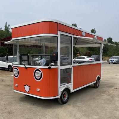 China Electric Mobile Bridecake Birthday Cake Dessert Pastry Hamburger Sandwich Hot Dog Truck Trailer Cart for sale