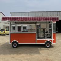 China Electric Mobile Bridecake Birthday Cake Dessert Pastry Hamburger Sandwich Hot Dog Truck Trailer Cart for sale