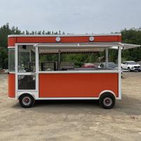 China Electric Mobile Bridecake Birthday Cake Dessert Pastry Hamburger Sandwich Hot Dog Truck Trailer Cart for sale