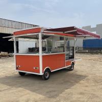 China Electric Mobile Bridecake Birthday Cake Dessert Pastry Hamburger Sandwich Hot Dog Truck Trailer Cart for sale