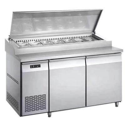 China Single Door Super Performance Salad Bar Pizza Prep Table Refrigerator with Low Investment for sale