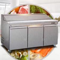 China Single Door Super Performance Salad Bar Pizza Prep Table Refrigerator with Low Investment for sale