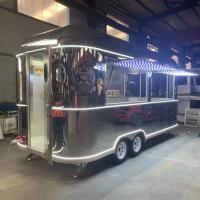 China Stainless Steel Fast Food Snack Beverage Beer Drink Ice Cream Coffee Milk Tea Trailer Bar Cart for sale