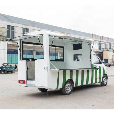 China 1000 KG Snack Sale Electric Four-Wheel Mobile Dining Car for Fried String Cold Drink for sale