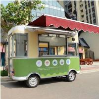 China 1000 KG Electric Four-Wheel Cold Drink Milk Tea Ice Cream Coffee Bar Mobile Stall Snack Car Vending Dining Car for sale