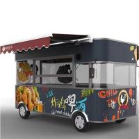 China Carved Metal Plate and Stainless Steel Italian Ice Mobile Food Cart for sale