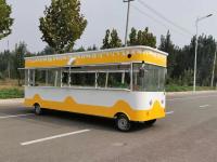 China Multifunctional 2000w Four Wheel Electric Hamburger Snack Dining Car for Commercial for sale