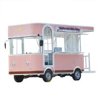 China Multifunctional Electric Four-Wheel Food Truck for Cold Drinks Milk Tea and Ice Cream for sale