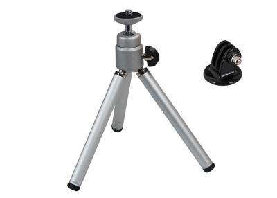 China Sport Camera Accessories  Silver Mini Extendable Leg Aluminum Tripod  for GoPro Hero for sale