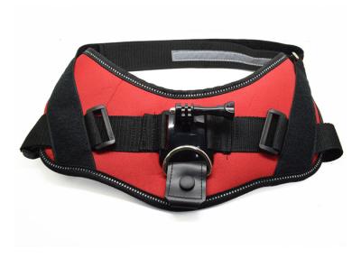China Red Action Camera Straps Dog Fetch Harness Chest Strap Belt Adjustable for sale