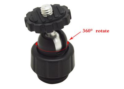 China 360 degree Rotation Tripod Head Camera Mount Adapter with 1 / 4 inch Size Tripod Connector for sale